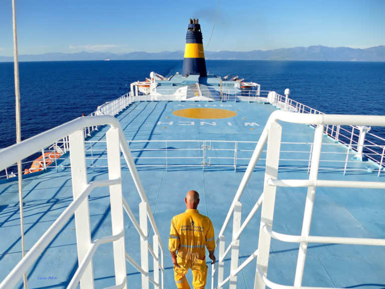 A Bord du Mega Andrea, Corsica Ferries | Carine Poletti